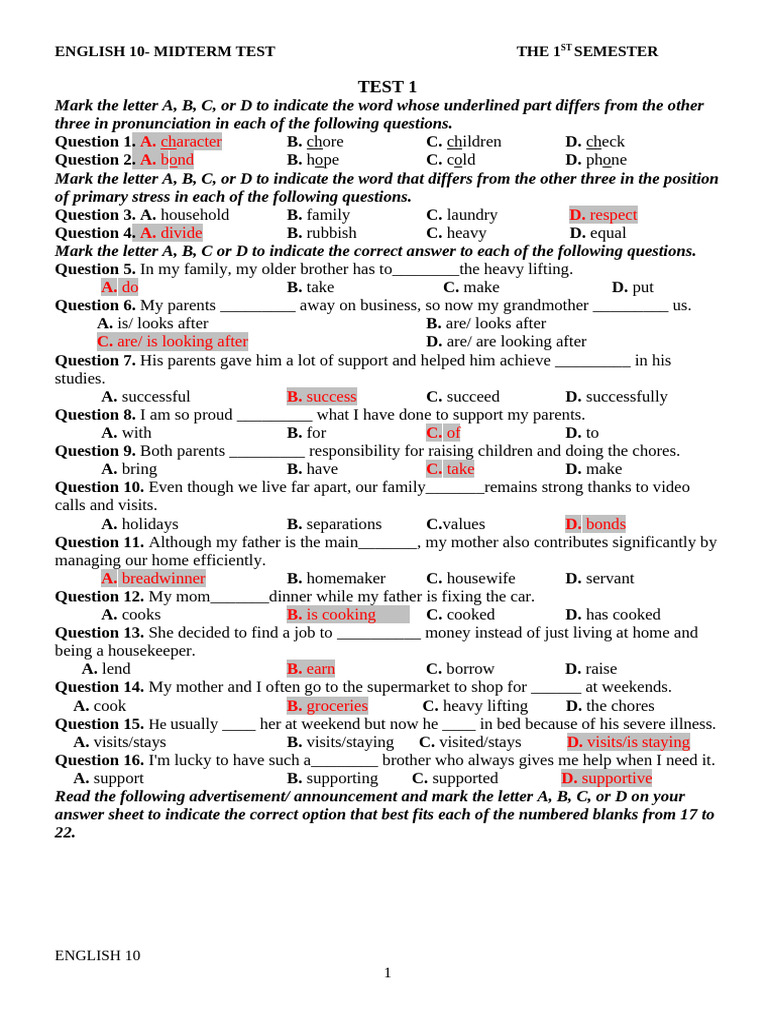 English 10 Midterm Test Guide | PDF | Sustainability | Climate Change