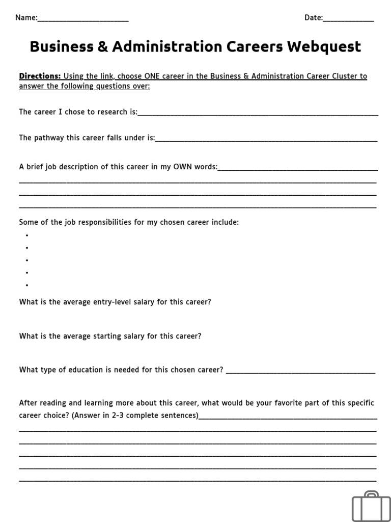 MADISON OLIVER - Business & Administration Webquest | PDF