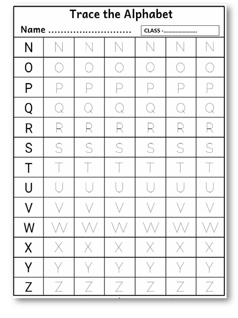 N Z Alphabet | PDF