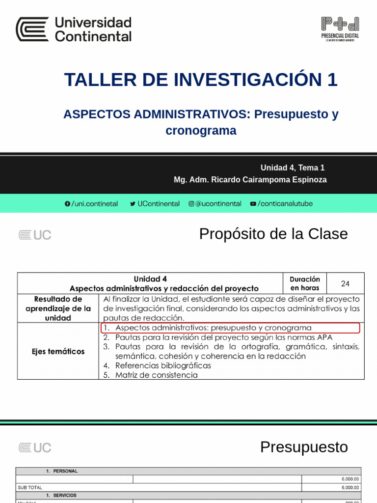 Taller 1 - para La Plataforma - Unidad 4, Tema 1 - Aspectos Administrativos | PDF