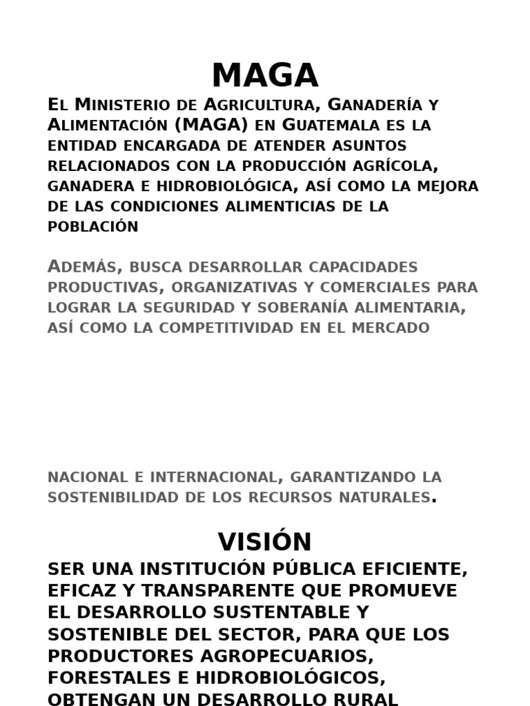 Funciones del MAGA en Guatemala | PDF