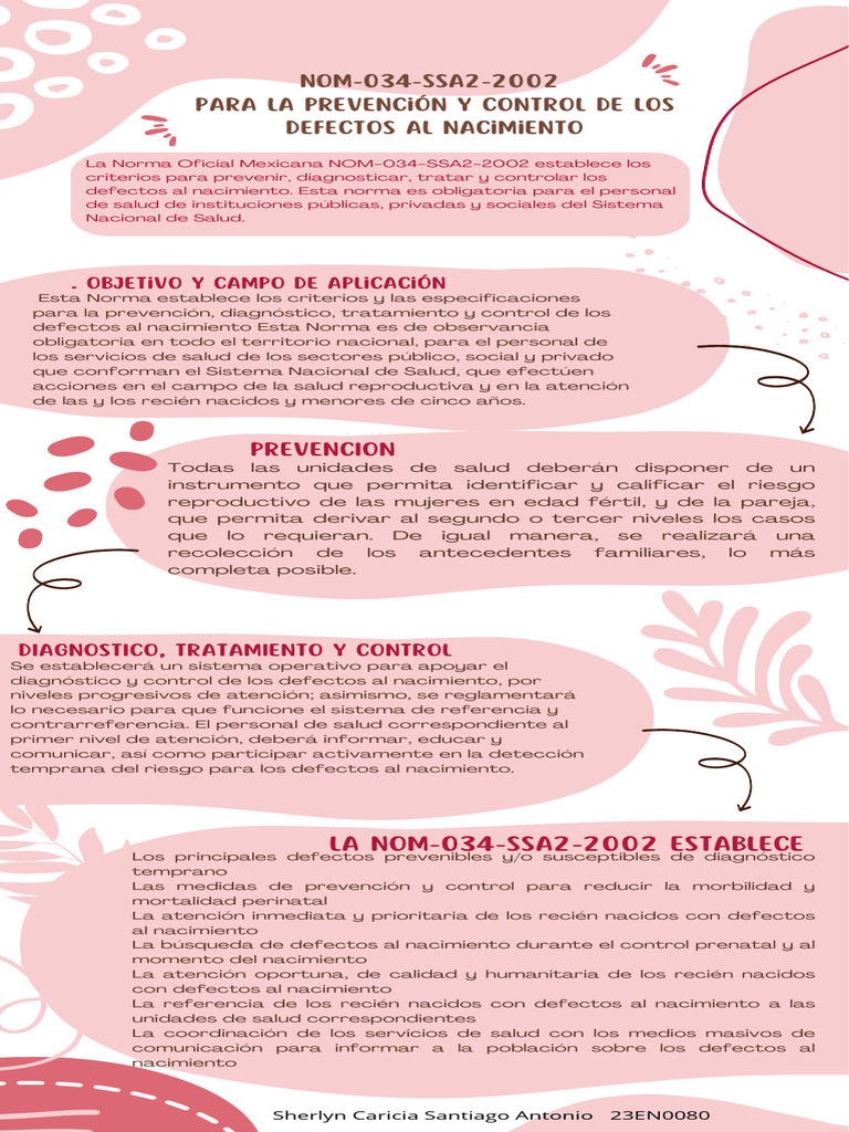 INFOGRAFIA NOM-034-SSA2-2002 | PDF | Asistencia sanitaria preventiva