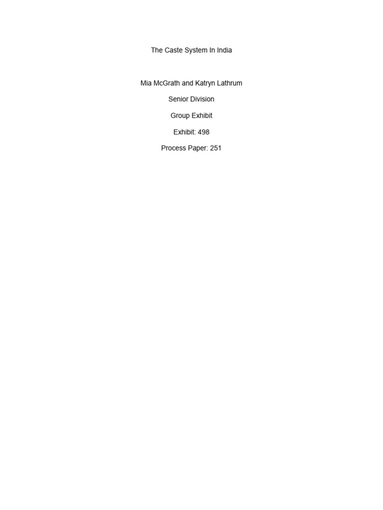 Title Page For NHD | PDF