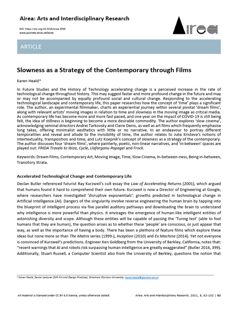 Slowness As A Strategy of The Contempora | PDF | Henri Bergson | Time