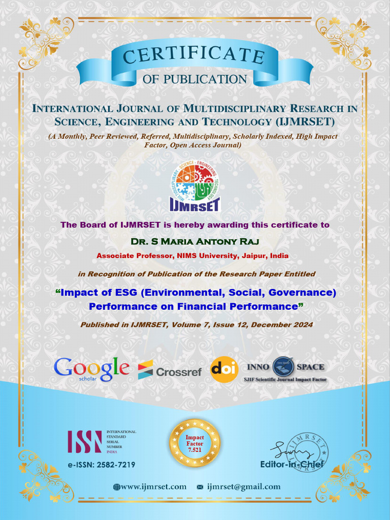 IJMRSET Certificate | PDF