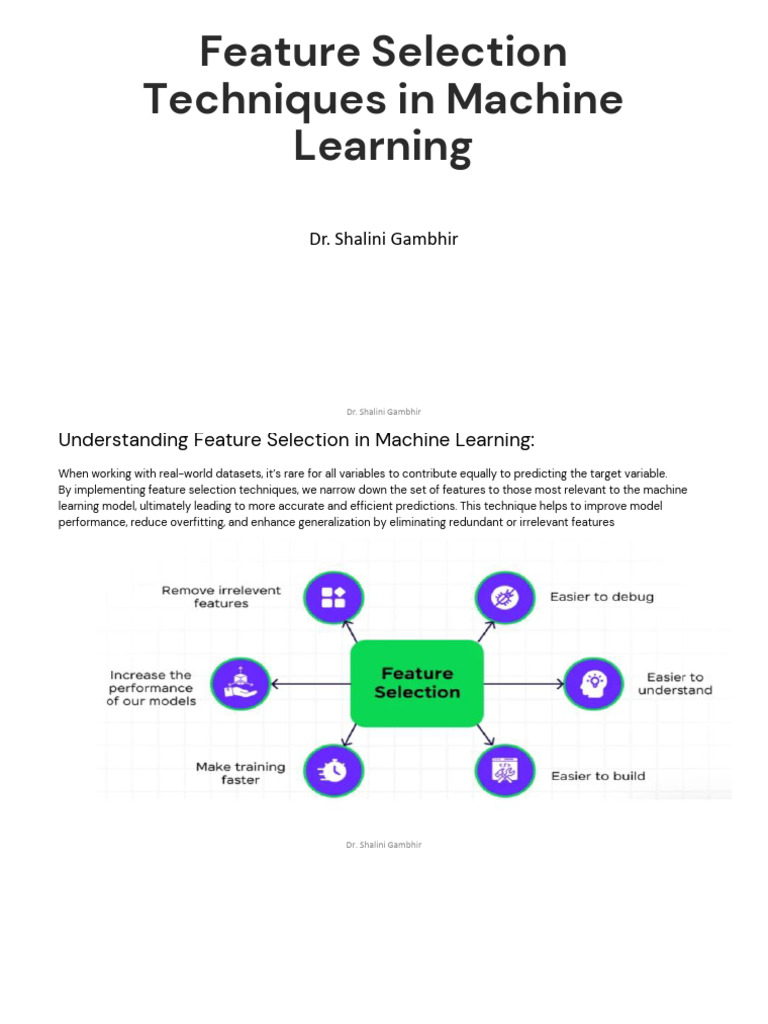 Feature Selection Techniques in Machine Learning | PDF | Principal ...