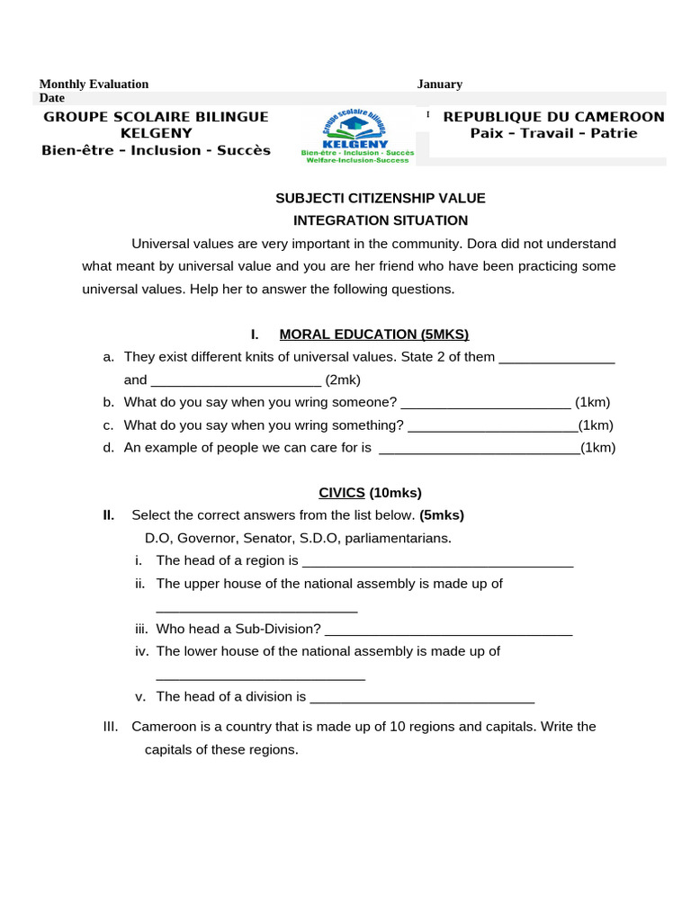 Citizenship Values and Civic Education | PDF