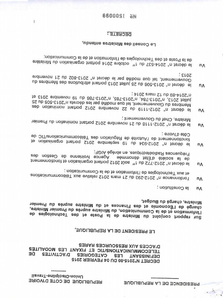 Décret Catégories | PDF