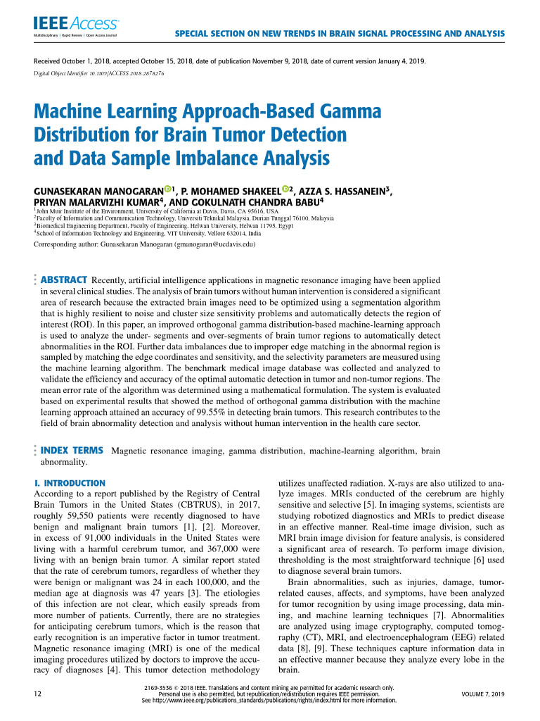 Machine Learning Approach-Based Gamma | PDF | Image Segmentation ...