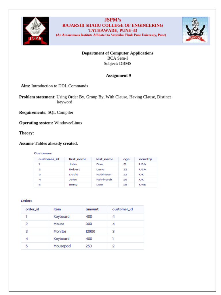 Database Management System Lab - 9 - 1738999516683 | PDF | Sql | Programming Paradigms