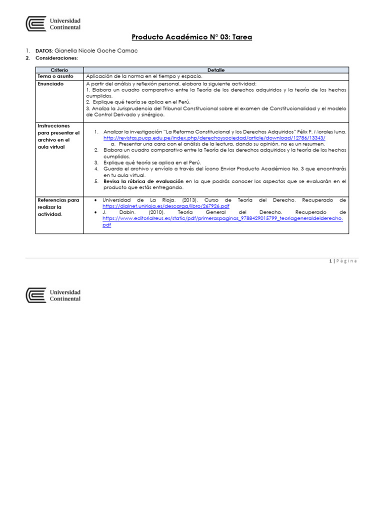 PA3 Tarea | PDF | Derechos | Constitución
