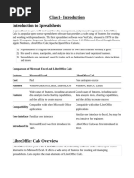 Class IX LibreOffice Calc Guide | PDF | Spreadsheet | Window (Computing)