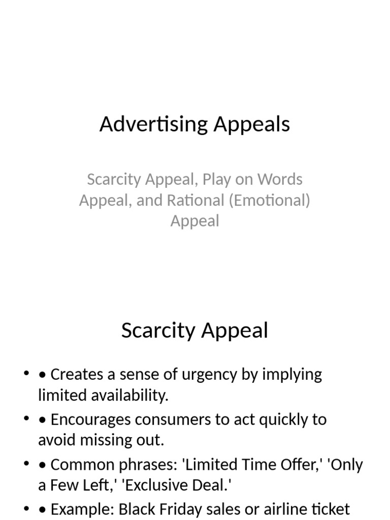 Effective Advertising Appeals Explained | PDF