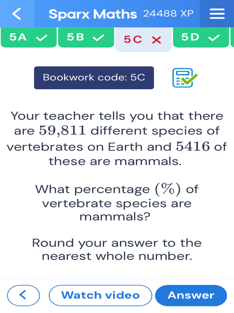 Mammal Percentage of Vertebrates | PDF