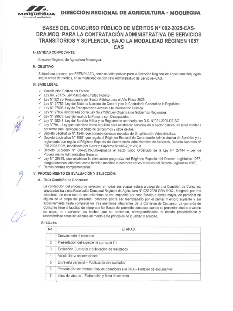 Bases - 002 - 2025 - DL - 1057 - Cas | PDF