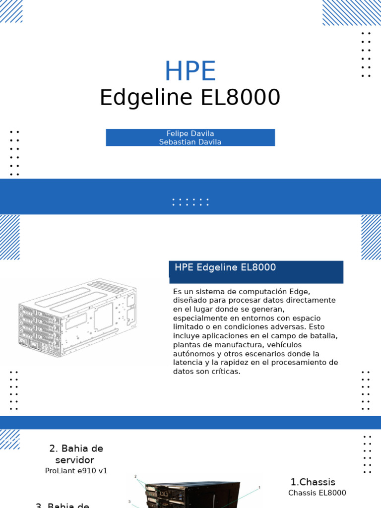 HPE Edgeline EL8000 Presentacion | PDF | Servidor (Computación ...