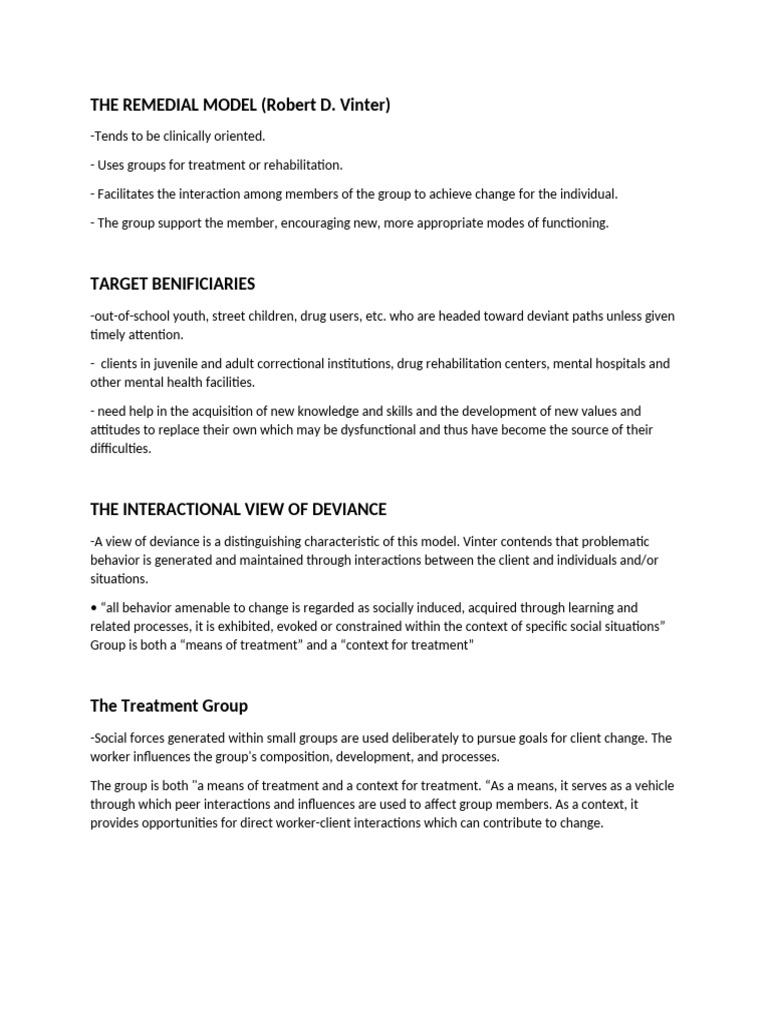 THE-REMEDIAL-MODEL | PDF | Deviance (Sociology) | Goal