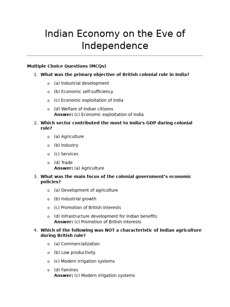 Economic Exploitation in Colonial India | PDF | British Raj | Agriculture