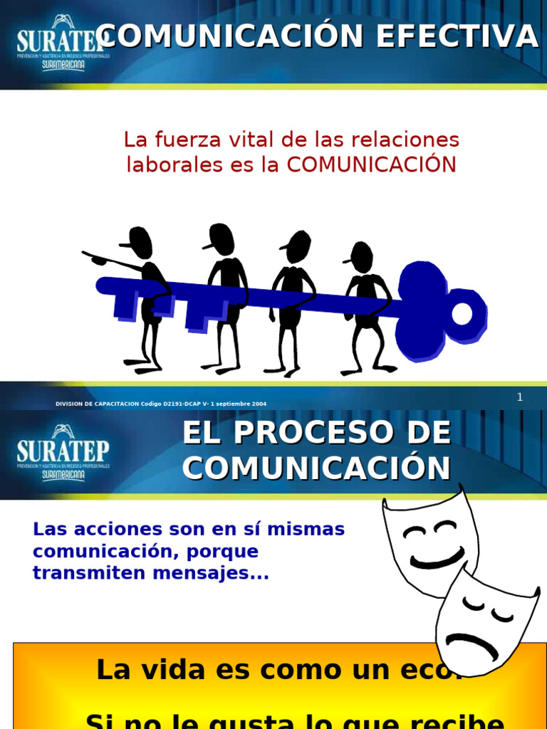 Comunicacion Efectiva Suratep | PDF | Comunicación | Conceptos psicologicos