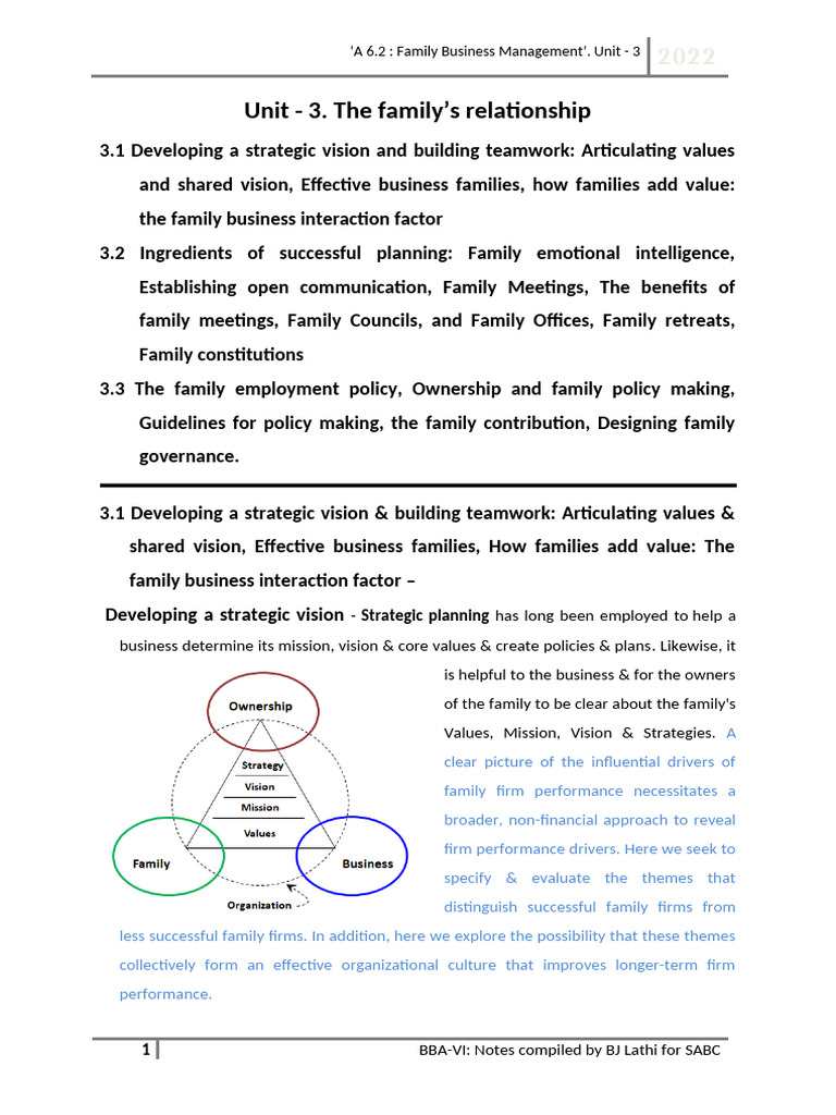 Family Business Success Guidelines | PDF | Family | Governance