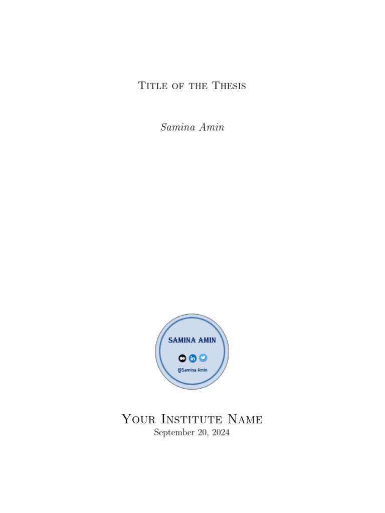 How To Write A Thesis in LaTeX | PDF