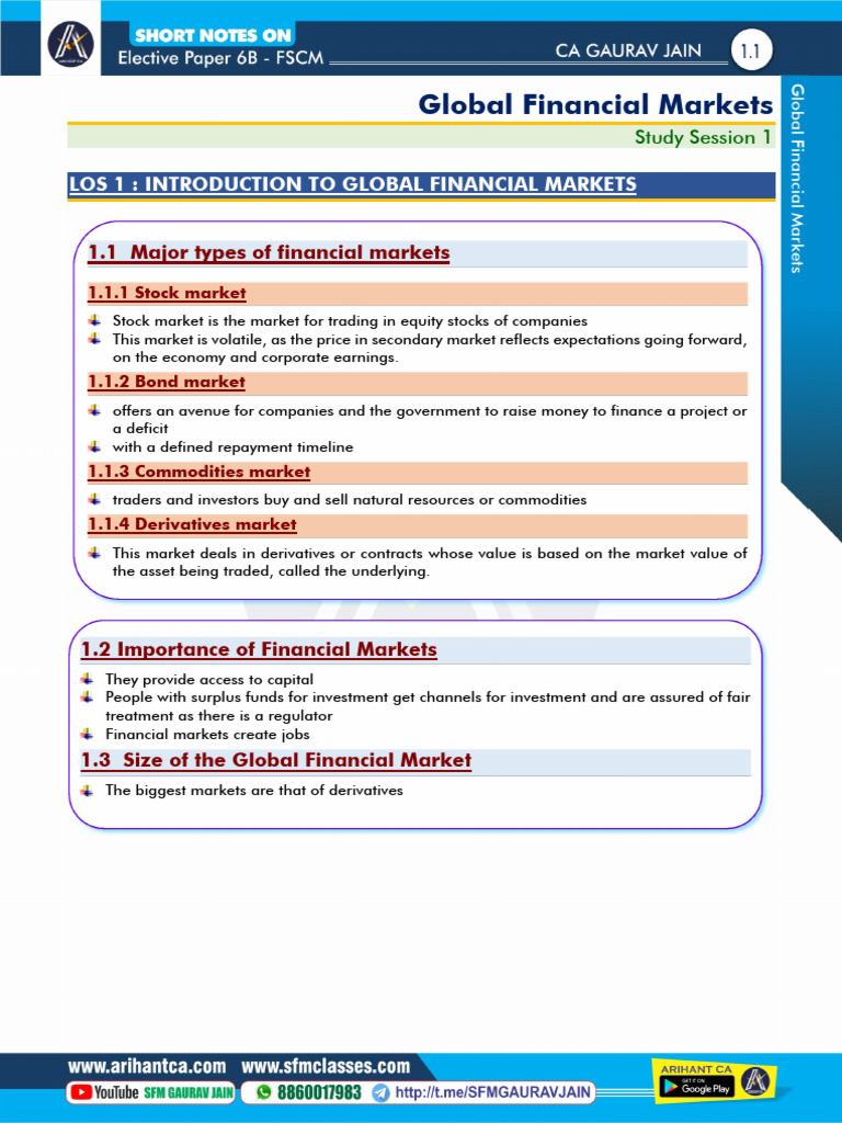 Overview of Global Financial Markets | PDF | Financial Markets | Market ...