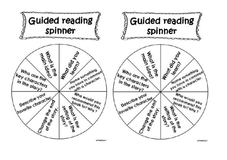 Guided Reading Spinner | PDF