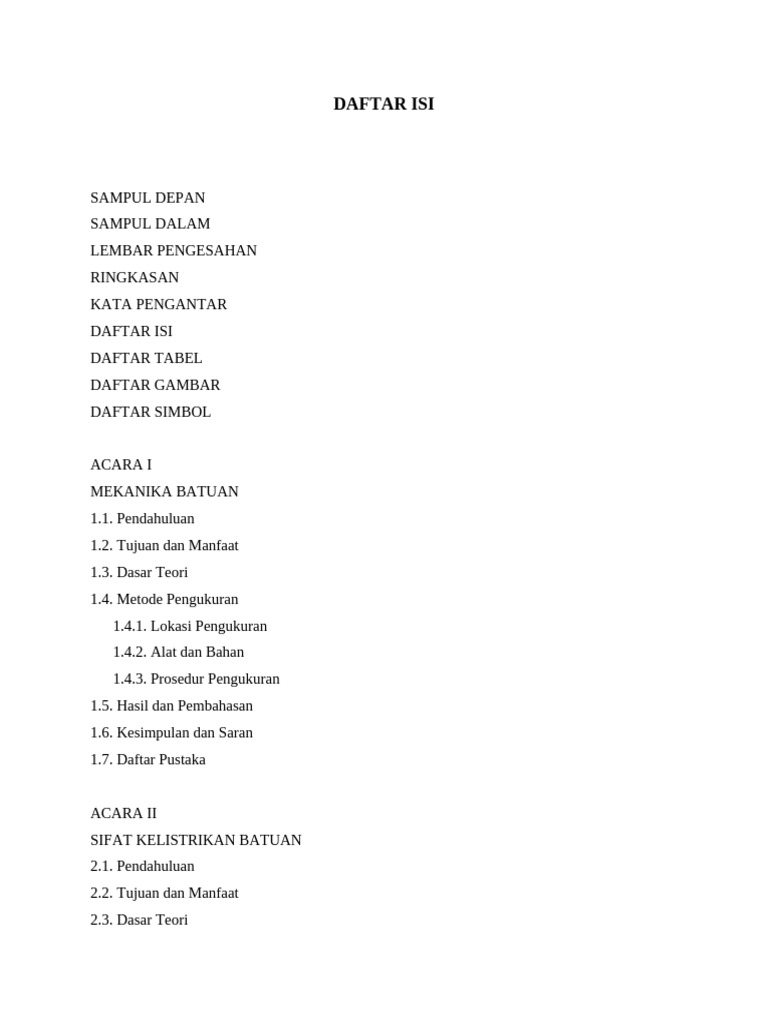 Daftar Isi | PDF