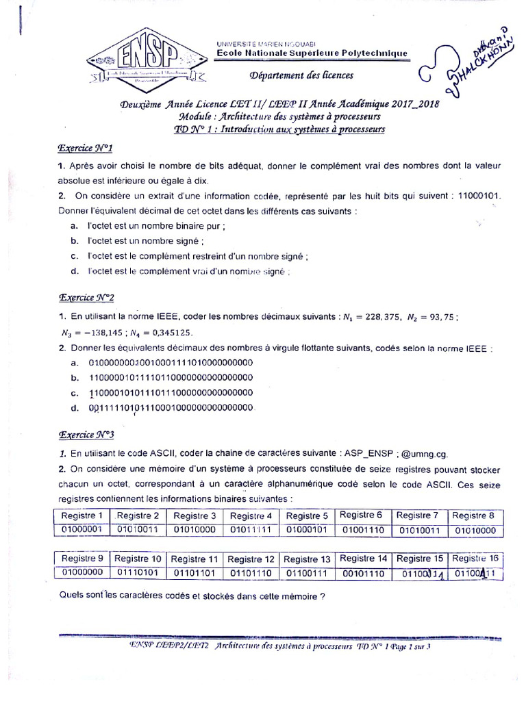 sujets_corrigés_architecture_de_des_systèmes_de_à_processeur_(1) | PDF