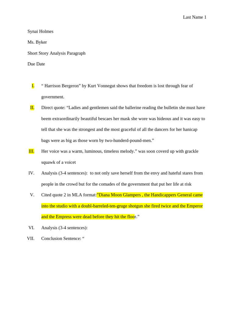 Theme Paragraph Outline | PDF