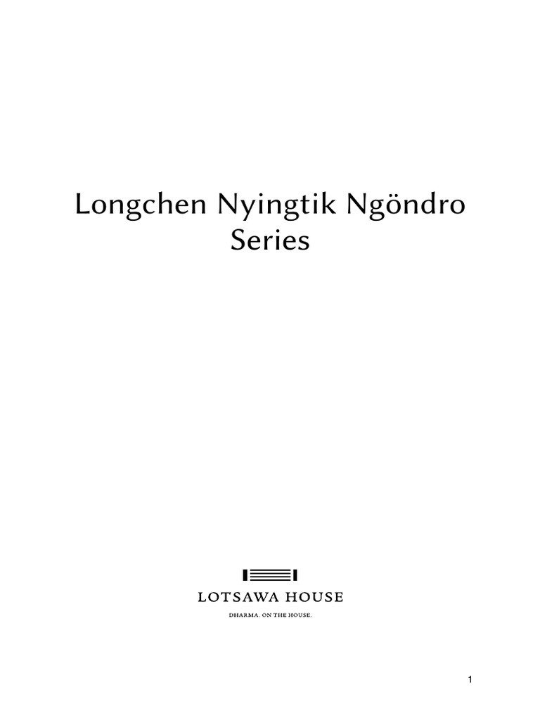Longchen Nyingtik Ngöndro Collection - LotsawaHouse | PDF | Buddhist ...