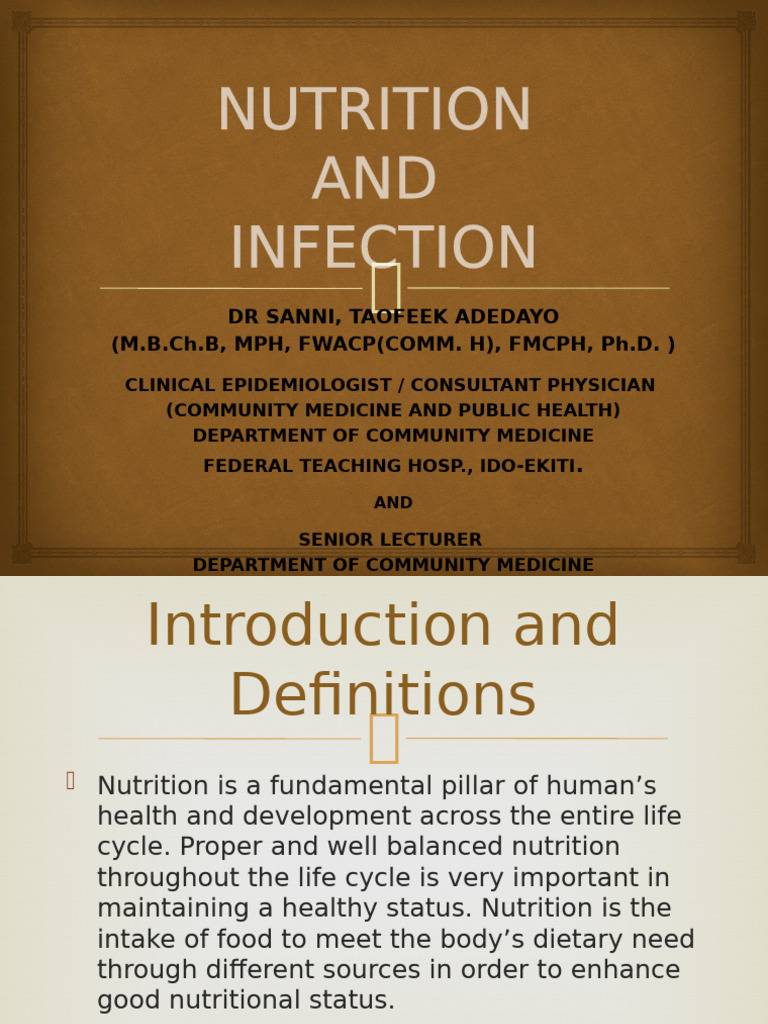 Nutrition's Role in Infection Management | PDF | Nutrition | Diet ...