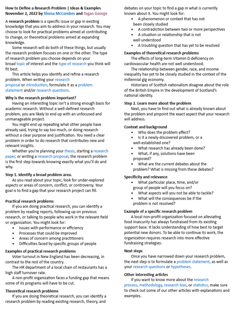 cs ii rdg 2 identifying problem asking questions 011025 | PDF ...