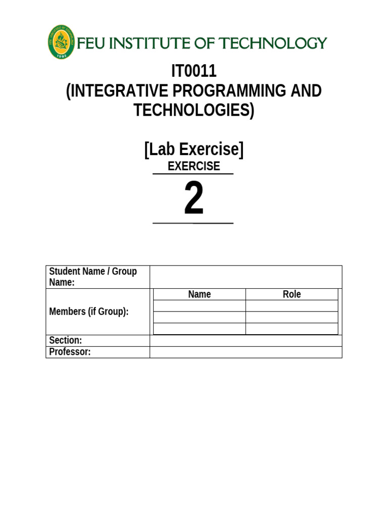 IT0011 LabExercise2 | PDF