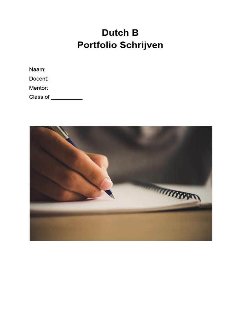 Schrijfportfolio Dutch B | PDF