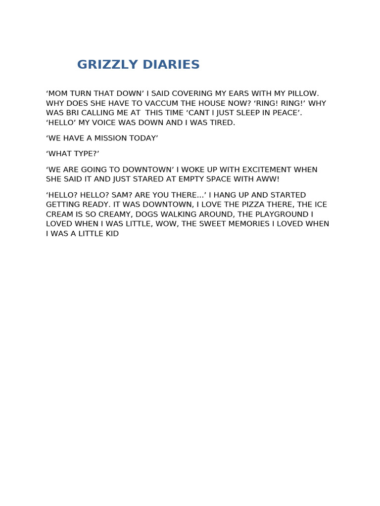 Grizzly Diaries | PDF