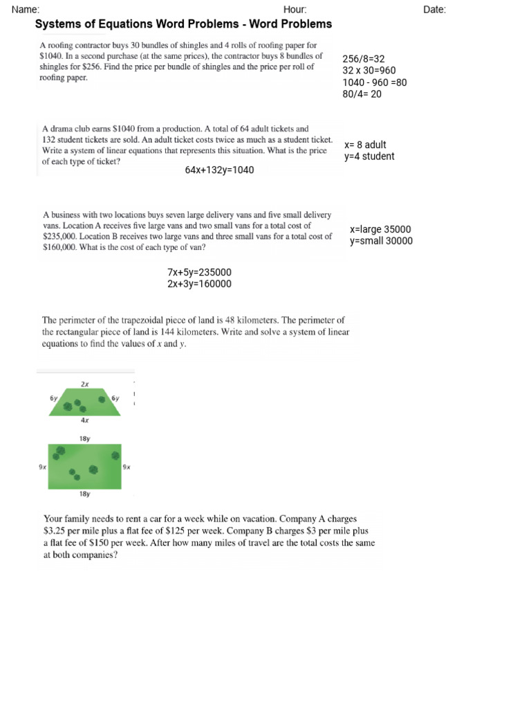 Ch.5 Word Problems | PDF