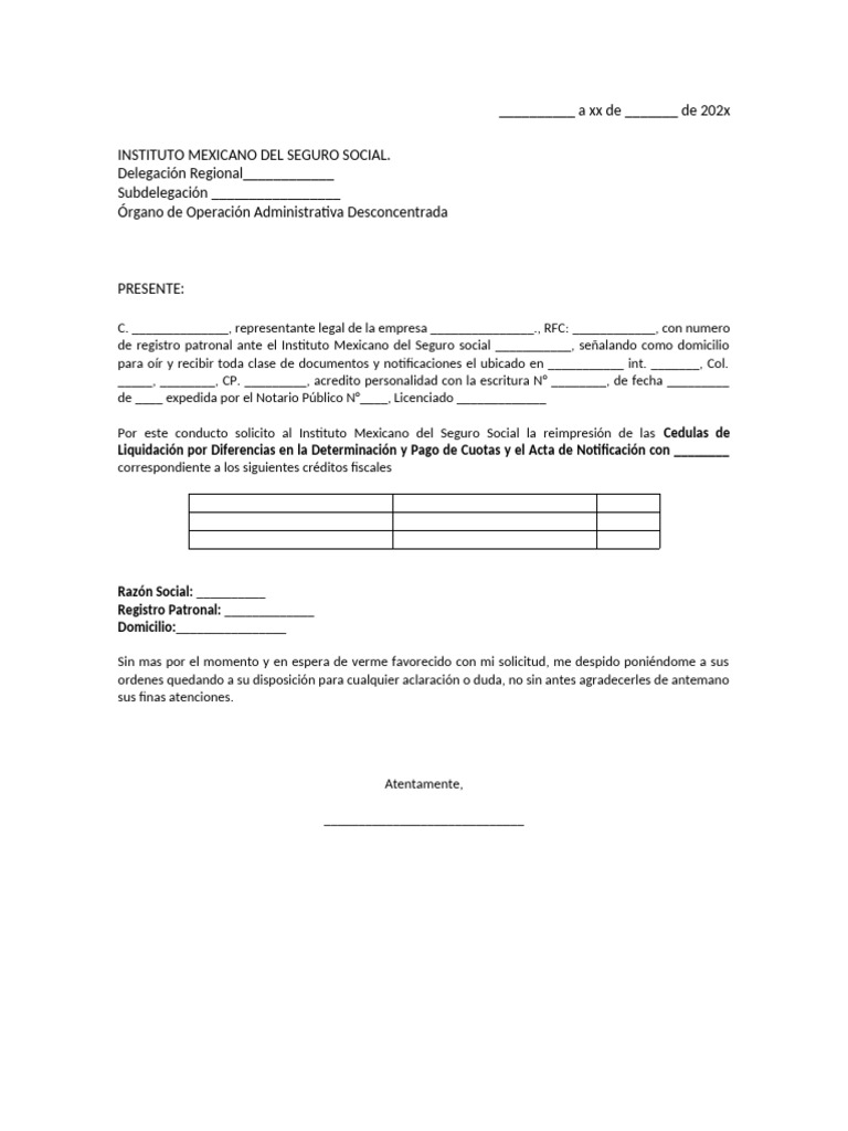 Escrito Libre Imss | PDF