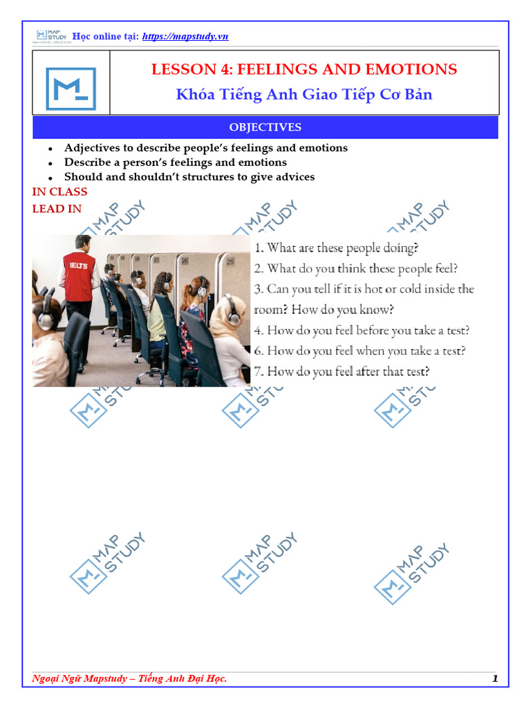 Bài 4 - Feelings and Emotions | PDF