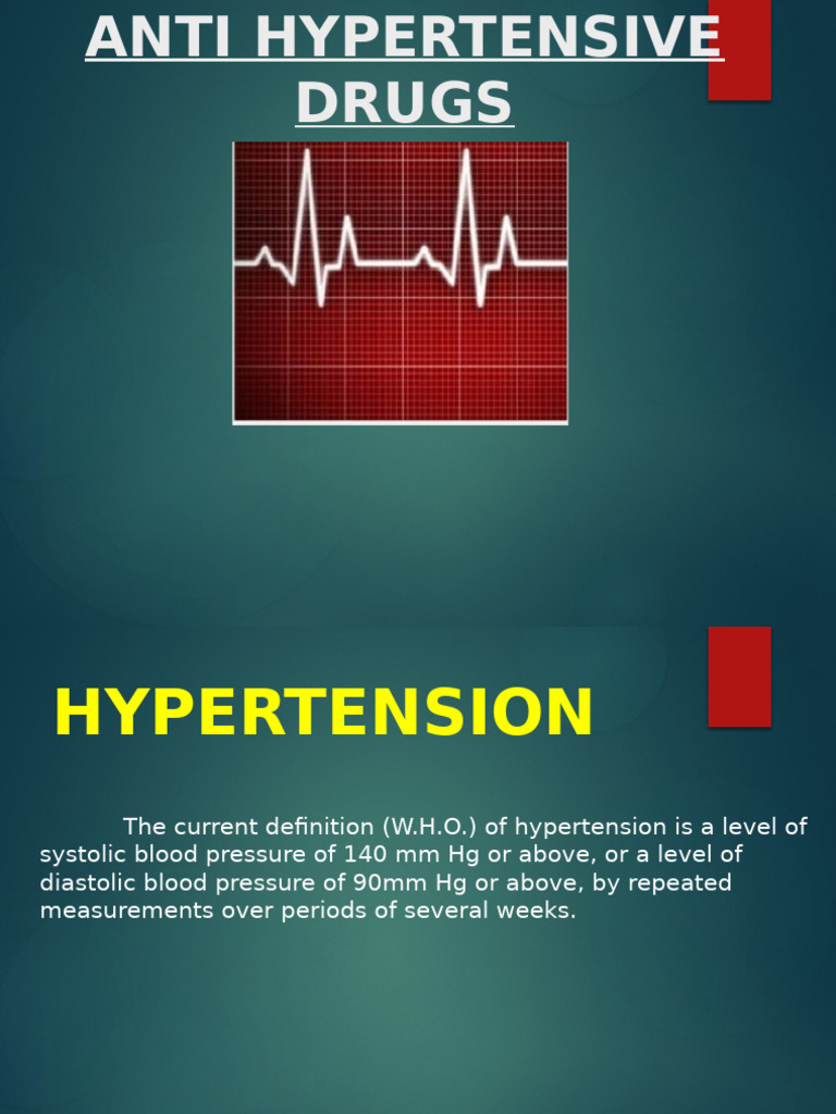 Anti Hypertensive Drugs | PDF | Hypertension | Blood Pressure