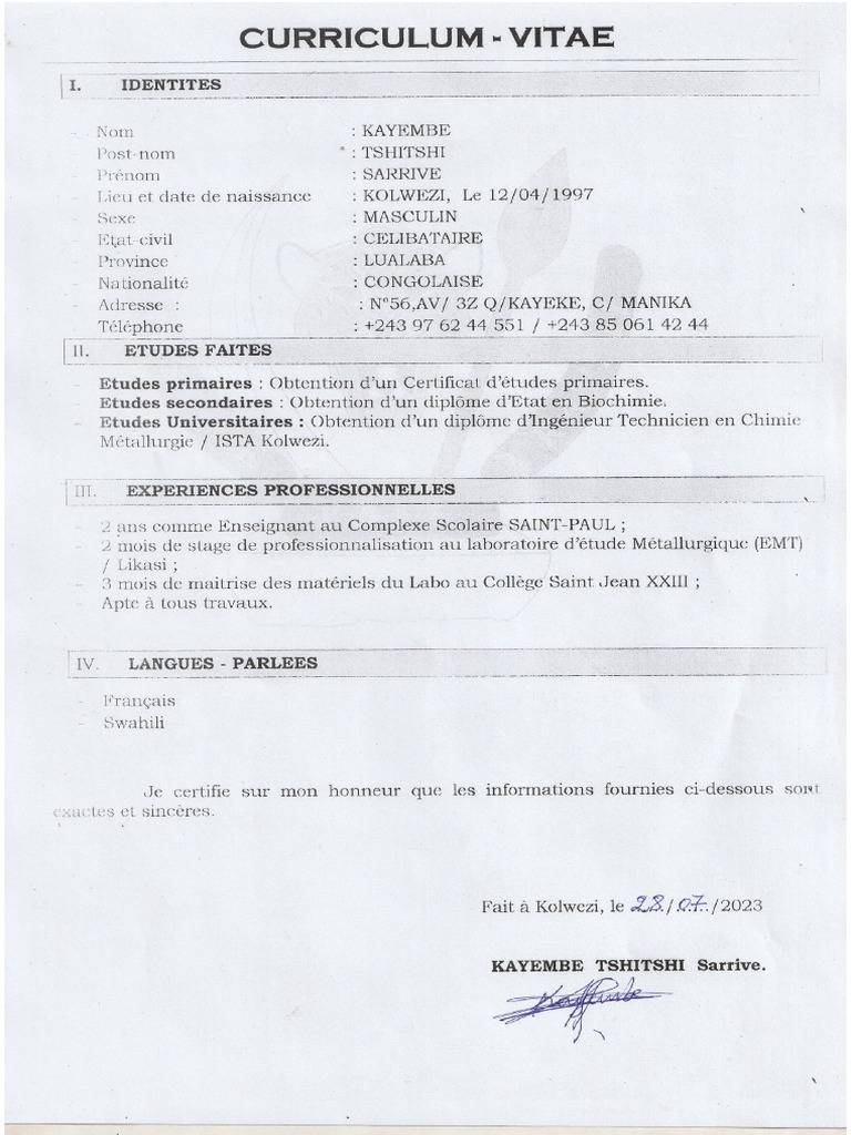 CV KA | PDF