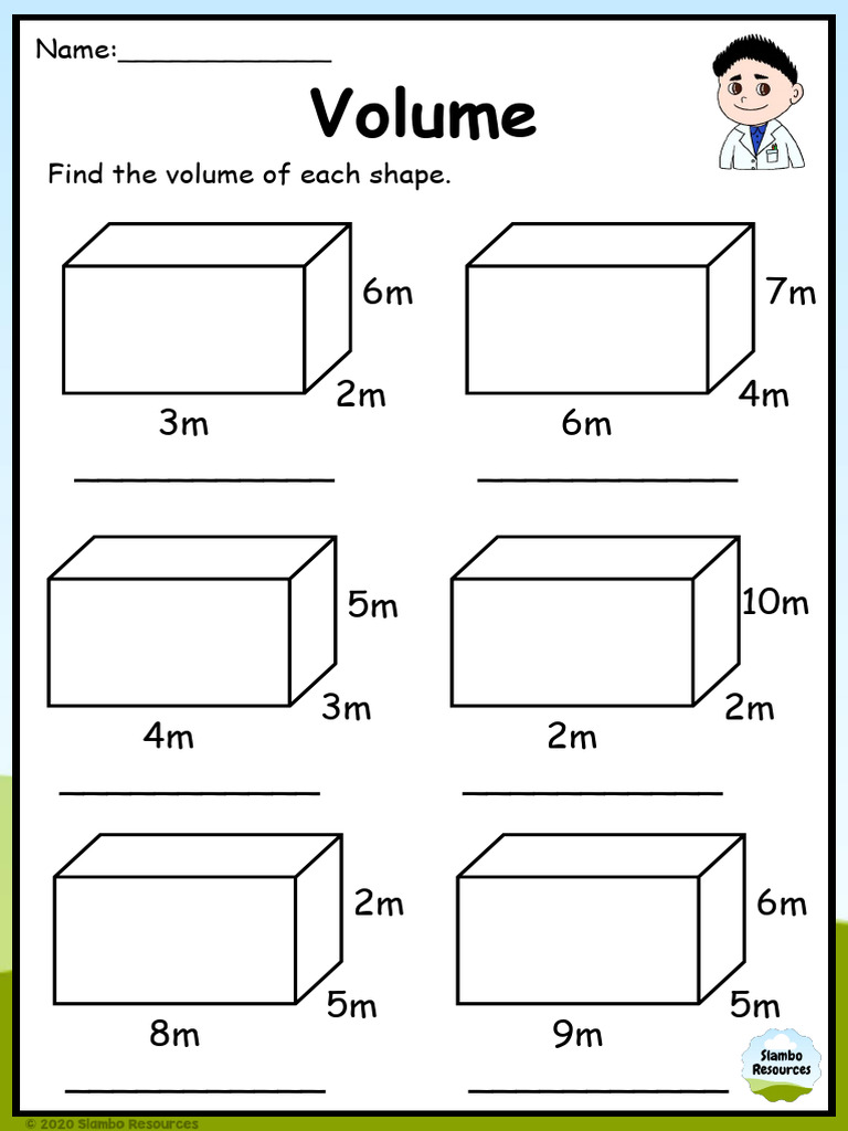 Grade 5 Volume Worksheet 2 | PDF