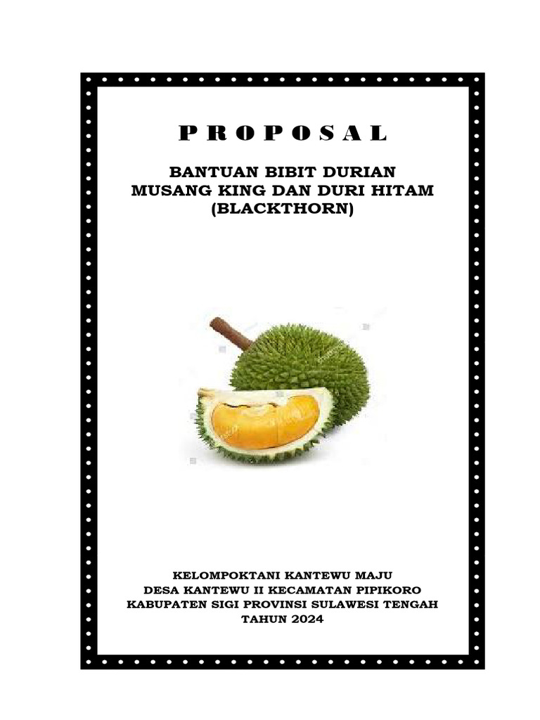 Permohonan Bibit Durian Kantewu II | PDF