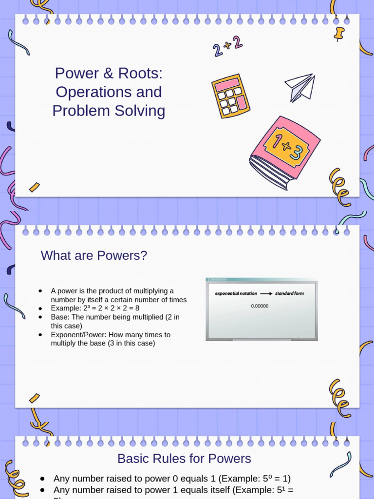 Understanding Powers and Roots in Math | PDF | Multiplication | Exponentiation