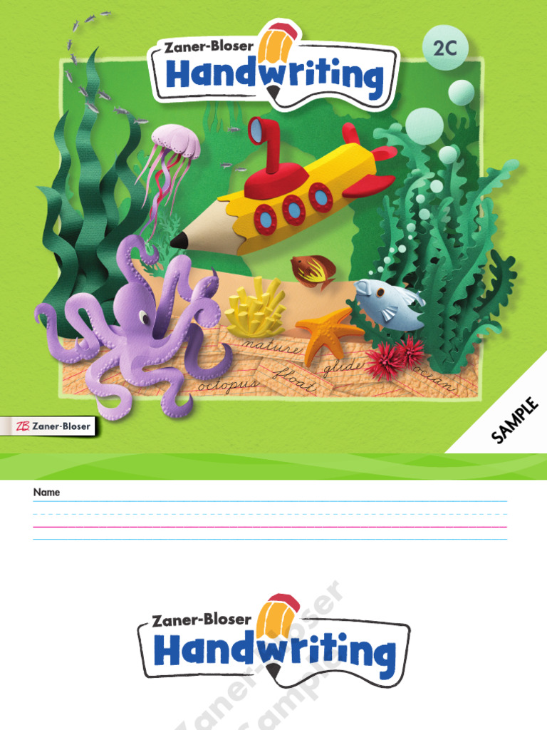 Zaner Bloser Handwriting 2025 Sampler Student 2C H3158 | PDF | Letter ...