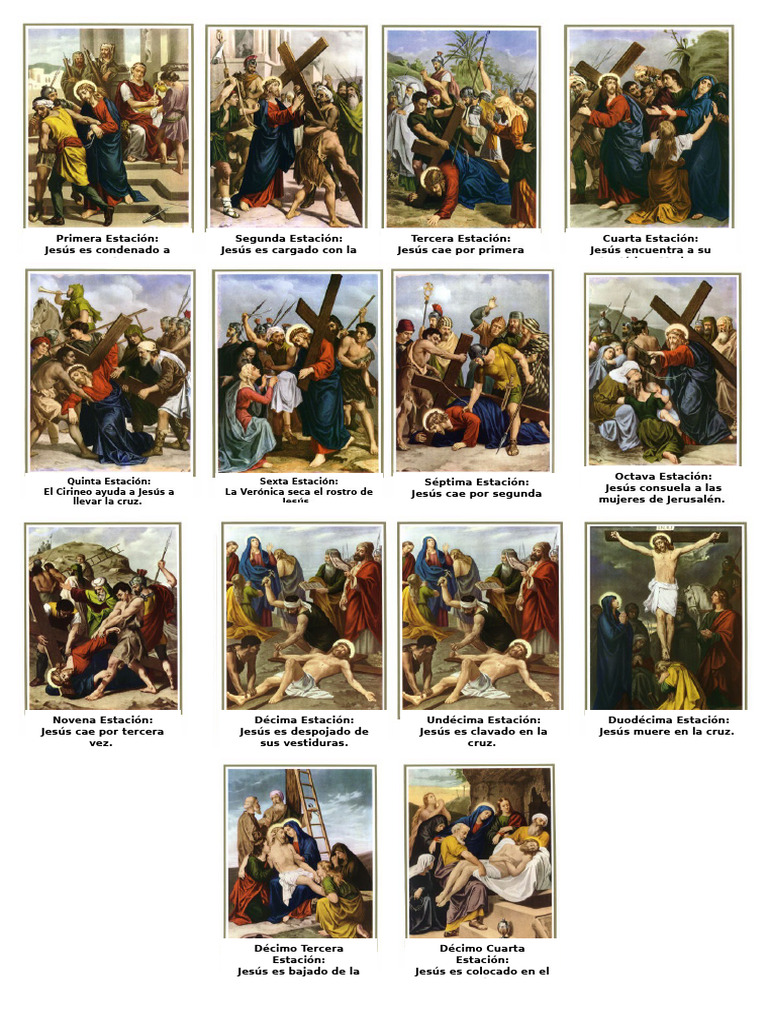 Estaciones Del Via Crucis | PDF