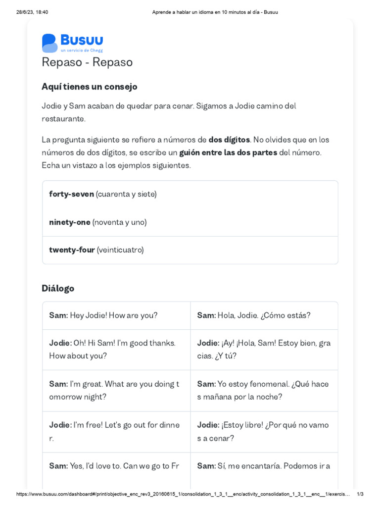 Aprende A Hablar at Restaurant | PDF