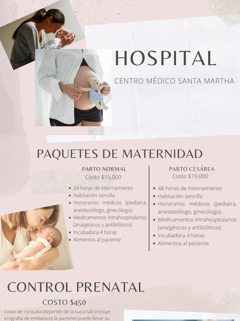 Paquetes de Maternidad Santa Martha | PDF | El embarazo | Parto