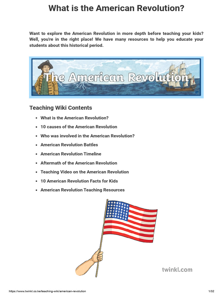 The American Revolution - Teaching Wiki - Twinkl USA | PDF | American ...