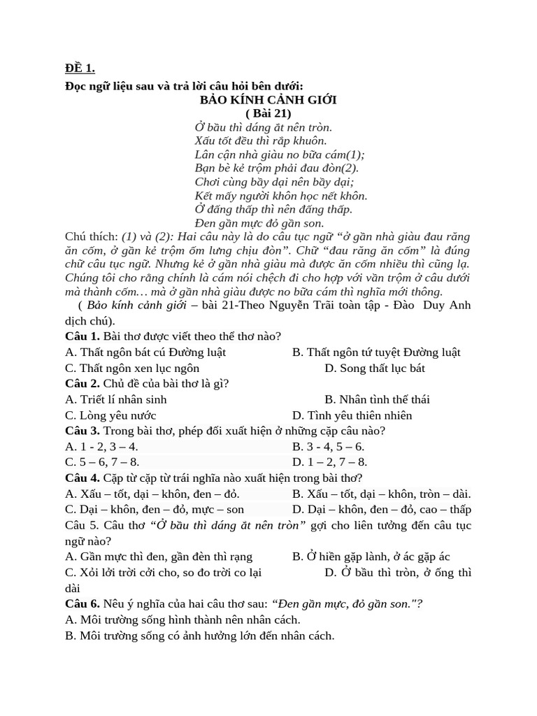 Đề Ôn PT GK2 | PDF